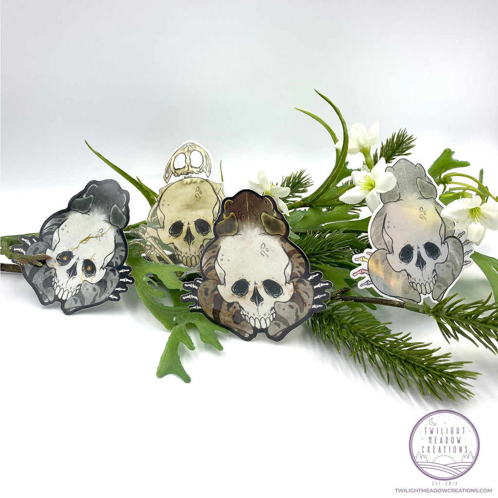 Skull Toad Stickers – Twilight Meadow Creations